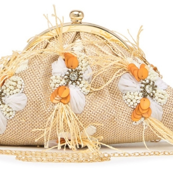 G-Lish | Bags | Glish Framed Clutch With Beaded Details | Poshmark